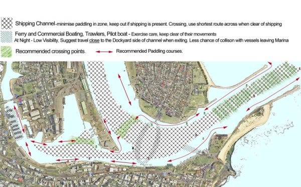 Newcastle Harbour Map - Newcastle Outrigger Canoe Club